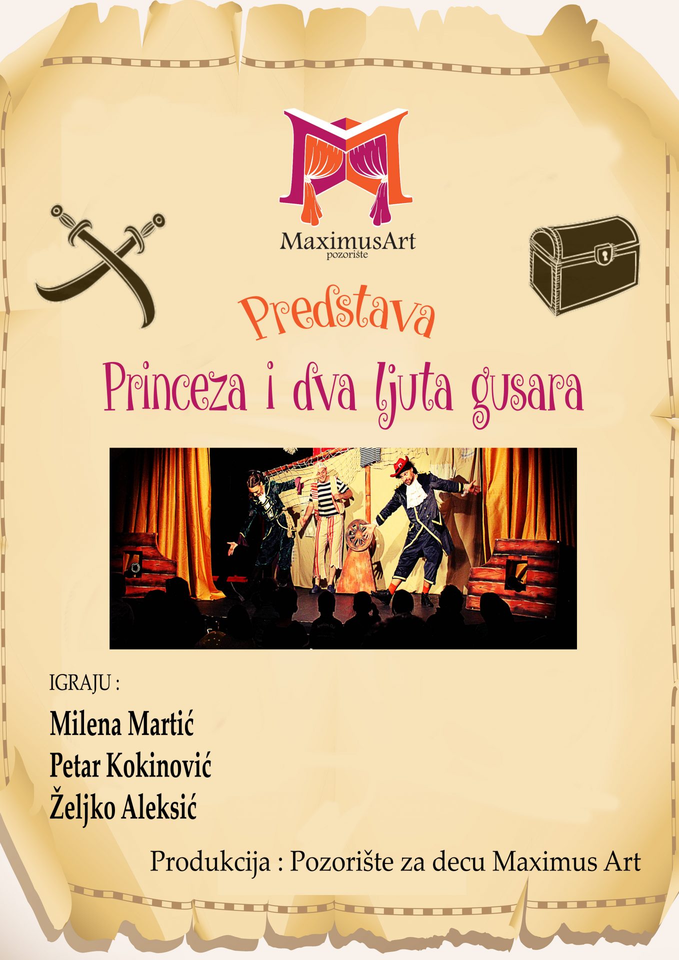 Predstava za decu “Princeza i dva ljuta gusara” - Kulturni centar Laza ...